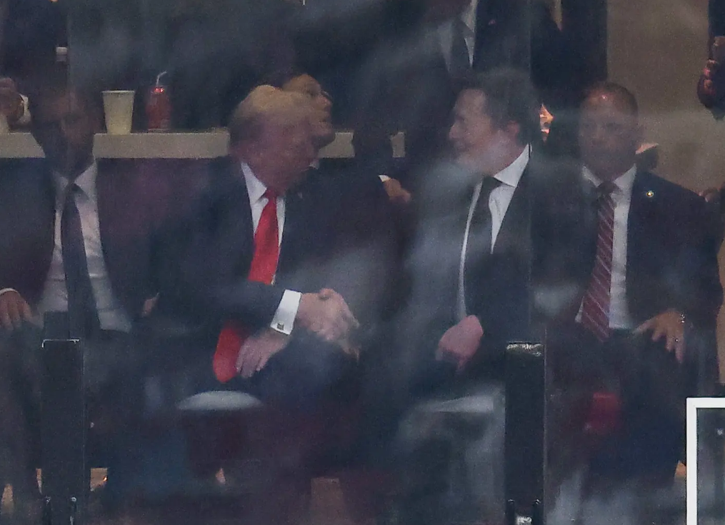 President Trump, Elon Musk Reunite with Surprise Handshake at Charlie ...